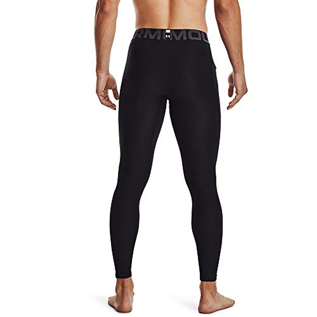 Under Armour mens Armour Heatgear Leggings , Black (001)/Pitch Gray , Large