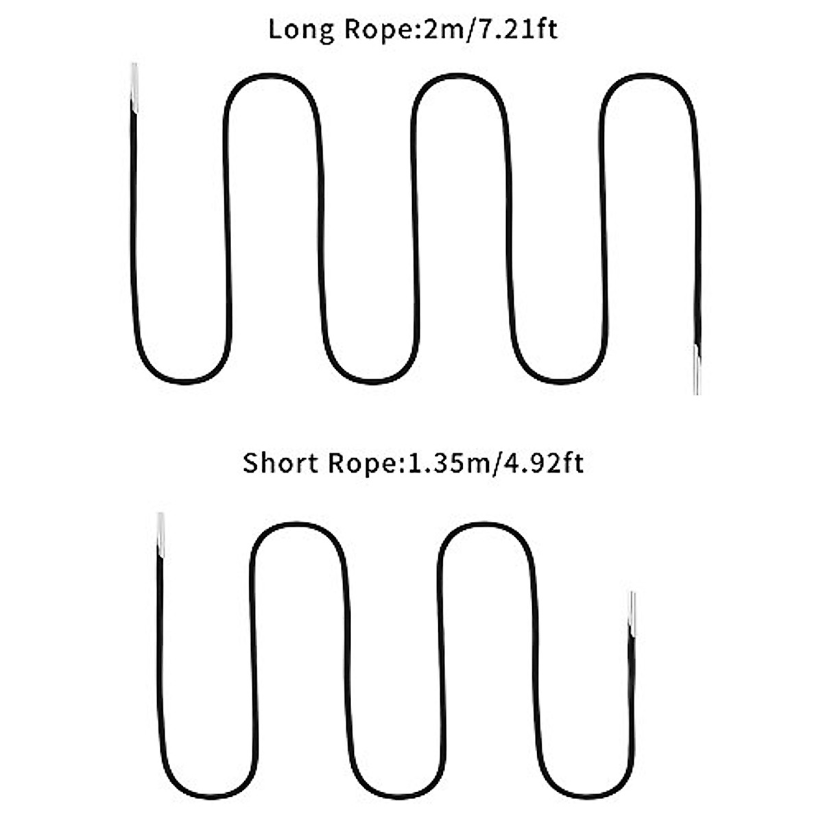 Replacement Cord for Zero Gravity Chair, 4 Pack Universal Replacement Elastic Cords Repair Tool Kit for Sun Lounger, Garden Chairs, Outdoor Recliners, Anti Gravity Chair, Bungee Chairs - Black (Black)