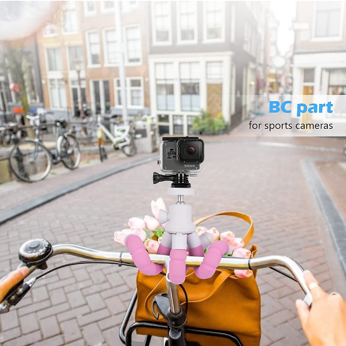 UBeesize Tripod A Pink Phone Tripod, Portable and Flexible Tripod with Wireless Remote and Clip, Cell Phone Tripod Stand for Video Recording (Pink)