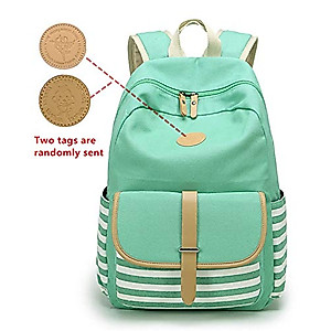Leaper Striped School Backpack and Unicorn Backpack Bundle