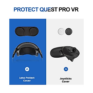 DEVASO Carrying Case for Oculus Meta Quest 2/Quest Pro, 6 in 1 Large Capacity Travel Case Storage with 20FT Link Cable, VR Headset Cleaning Kit, Lens Protector, Suitable for Travel and Home Storage