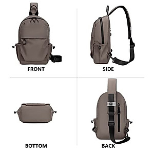 CANTLOR Men Small Sling Bag Crossbody Backpack Travel Daypacks Chest Pack Lightweight Outdoor Shoulder Bag One Strap