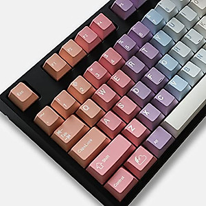 YIYANGKEYS Dreams Keycaps PBT Cherry Profile Keycaps for 60% 65% 75% Mechanical Keyboards 143 Key Dye Sub Gateron Cherry Mx Swithes Gaming Keyboard Key Caps Set (Dream)