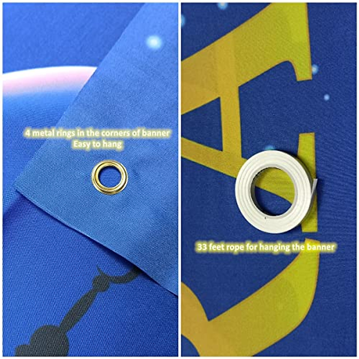 KYMY Large Ramadan Mubarak Porch Sign with 70.8 X 47.2 inch,Muslim Ramadan Banner for Eid Mubarak Party Backdrop,Islamic Hanging Banner for Indoor and Outdoor Ramadan Mubarak Decorations