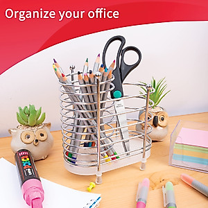 Utensil Caddy Organizer for Kitchen Counter - Modern Silverware Storage-2 Sections Hollowware Holder for Spatula Spoon with Silicone Double Detachable Grates-Rust-resistant Free Standing Flatware Tool