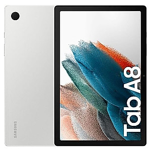 SAMSUNG Galaxy Tab A8 2022 LTE Calls + WiFi 10.5 7040 mAh 8MP SM-X205 International Version Dual Cam (Not Verizon Boost At&t Cricket Metro PCS) + (w/Fast Car Charger Bundle) (Silver, 64GB + 4GB)