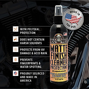 Liquid Performance Hogwash Matte Finish Cleaner and Protectant - 8.5 oz Motorcycle Bike Cleaner Spray - Also Works Great on Motorcycle Helmets - Removes Dirt and Grime