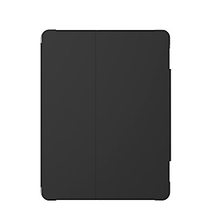 URBAN ARMOR GEAR UAG Designed for iPad 10.2 Case iPad 9th Generation 2021 iPad 8th Generation 2020, Black/Ice, Rugged Clear Multi-Angle Viewing Folio Stand with Pencil Holder Plyo Protective Cover