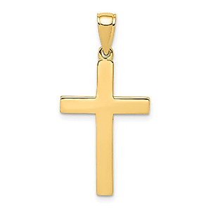 Diamond2Deal 14K Yellow Gold Religious Crucifix Cross Pendant Fine Jewelry for Women