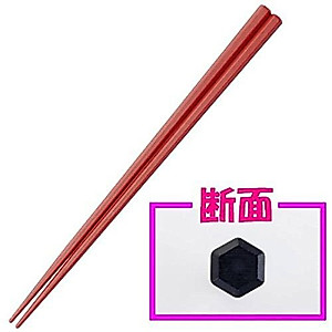 Reuse chopsticks made of SPS 23 cm hex (vermilion) 10 p pieces 3771184