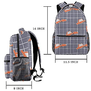 Sportcar Pattern In Doodle Style Durable Laptops Backpack Computer Bag for Women & Men Fit Notebook Tablet