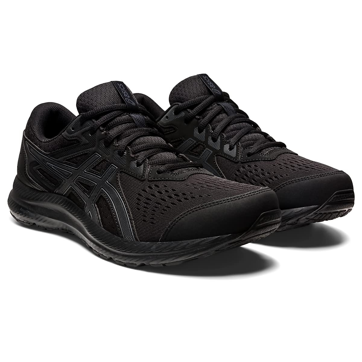 ASICS Men's Gel-Contend 8 Running Shoes, 9.5, Black/Carrier Grey