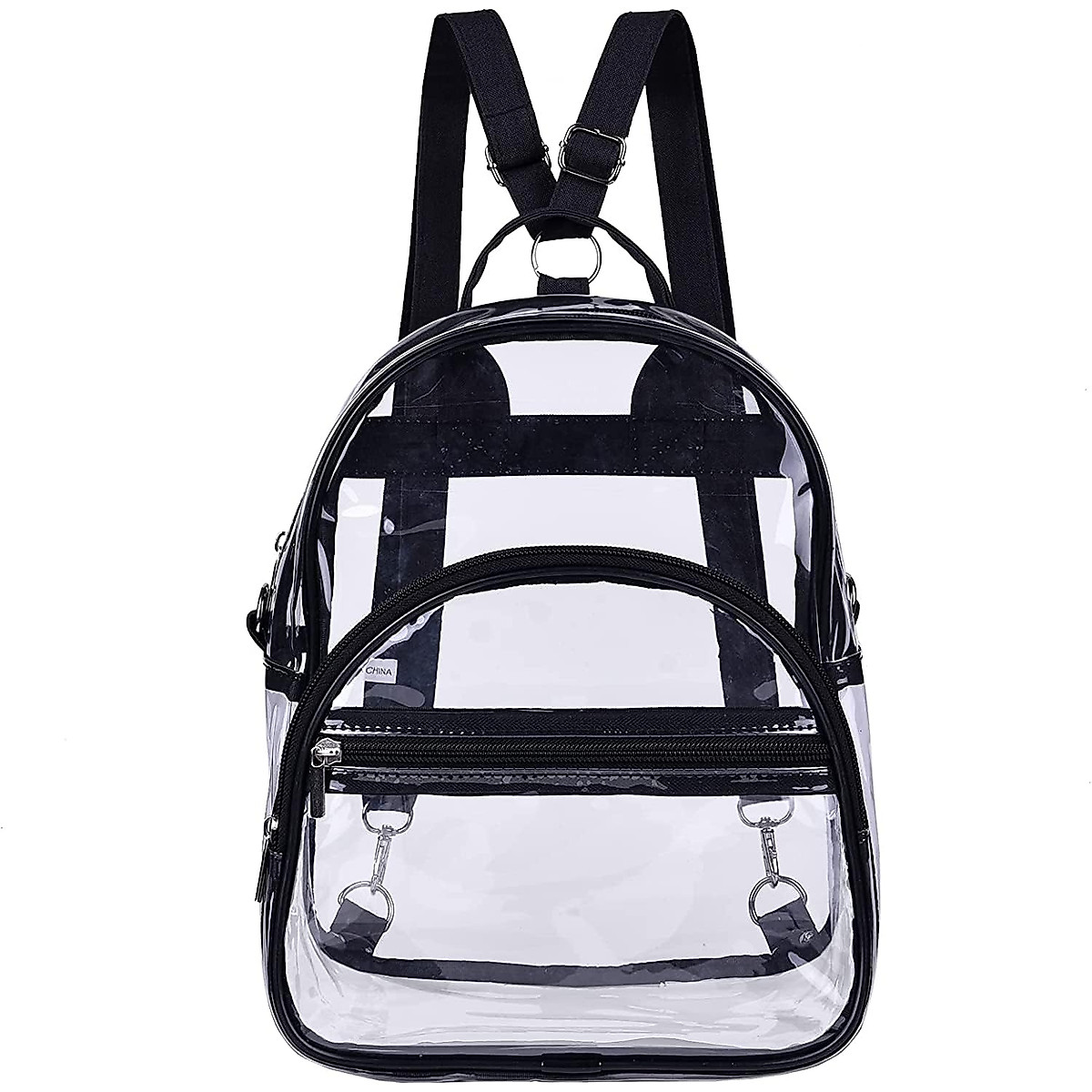 Oraben Clear Mini Backpack, Clear Bag Stadium Approved, Mini Transparent Backpacks See Through Bag for Concert Security