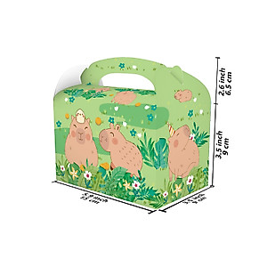Heidaman Capybara Party Supplies,Capybara Candy Bags，Capybara Goodie Bags,Capybara party favor bags，12Pce 2 Styles Capybara Theme Gift Bags