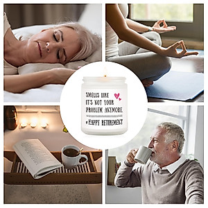 Retirement Gift for Woman - Funny Retirement Candle, Retirement Gifts for Women Men 2024, Happy Retirement Gifts for Coworker, Friends, Teacher, Boss, Nurse, Handmade, 7oz