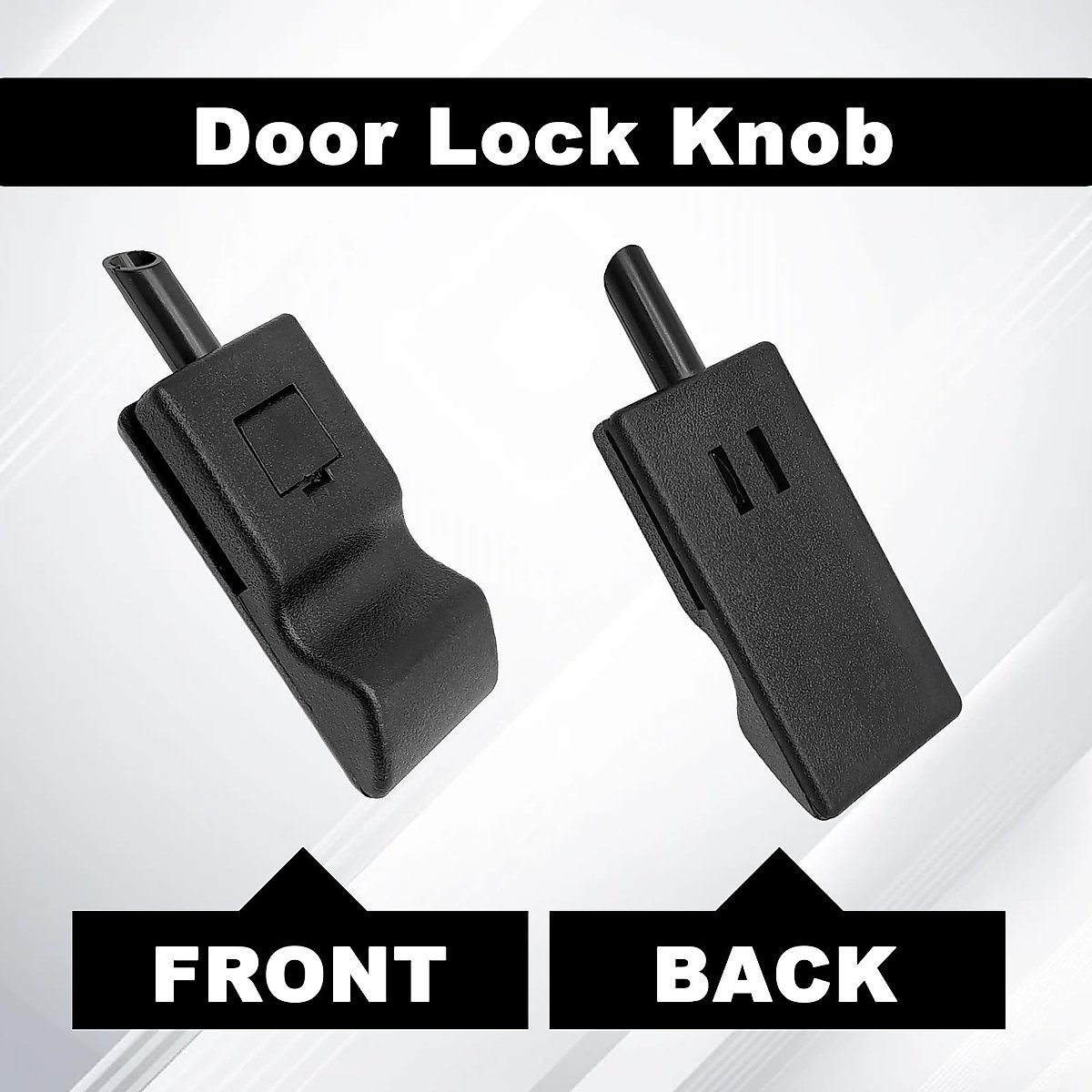 2Pcs Door Lock Knob, Interior Front Or Rear Door Lock Knob Buckle Window Locker Compatible with 2007-2014 Chevy Avalanche Silverado Suburban Tahoe GMC Sierra Yukon Cadillac Escalade Replaces15844616