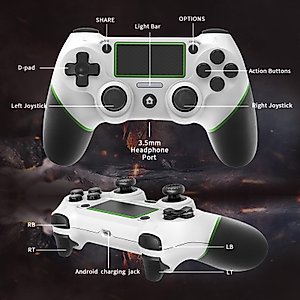 MSXGSYYDS Wireless Controller for PS4, Remote Controllers Compatible with Playstation 4/Slim/Pro,Wireless Gaming Pro Controller with Dual Vibration/6-Axis Motion/3.5mm Audio Jack【Upgraded】