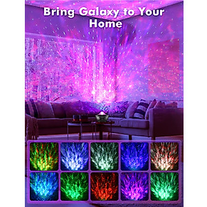 Galaxy Projector Star Projector,Star Light Room Decor Light for Kids and Adults,Smart Night Lights for Bedroom with Bluetooth Music Speaker,APP Control,Remote Control
