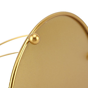 Dpofirs Bathroom Organizer Countertop, 2 Tier Iron Cosmetic Display Case for Bathroom Vanity Countertop, Vanity Tray Gold Birdcage Makup Organizer, Makeup Tray Cosmetic Rack Jewelry