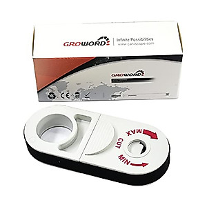 GROWORD Universal Network Wire Stripping Tool for Cat5e, Cat 6, Cat 6a, Cat7, Cat 8 - Professional Coaxial Cable Stripper, And Cutters - Utp, Stp, Sftp Pocket Cable Stripper Tool（White）