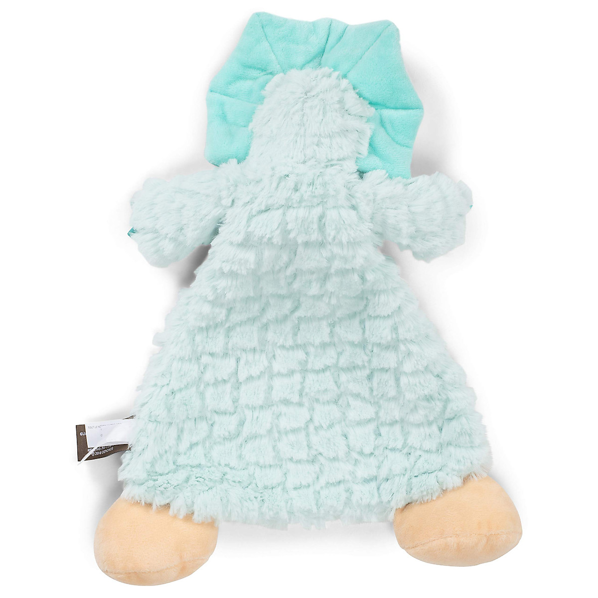 Darcy Dinosaur Aqua Blue Children's Plush Rattle Blankie