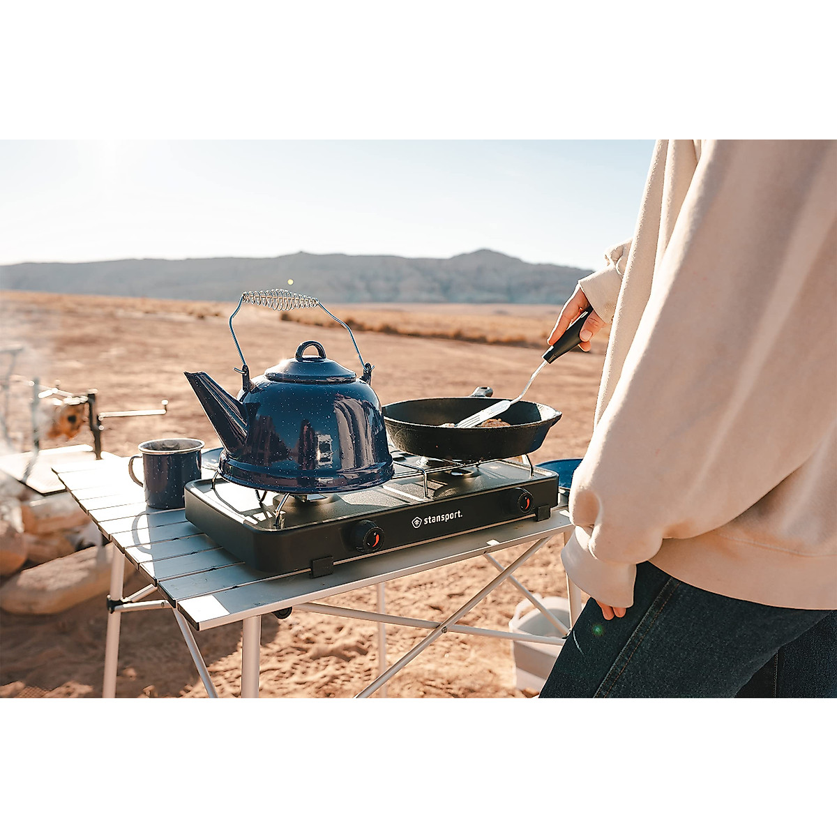 Stansport 2-Burner Regulated Propane Camp Stove (220)