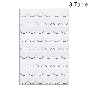 uxcell Screw Hole Covers Stickers Textured Plastic Self Adhesive Stickers for Wood Furniture Cabinet Shelve Plate 21mm Dia 162pcs in 3Sheet White