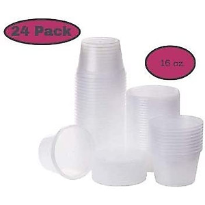 RiverBlue Deli Food Storage Containers With Lids 16 oz. /Freezer Safe/Microwaveable/Meal Prep/Airtight Lids/Take Out/Disposable/Leak Proof/Buffets/Stackable (24 PACK) Extra Hard Plastic.