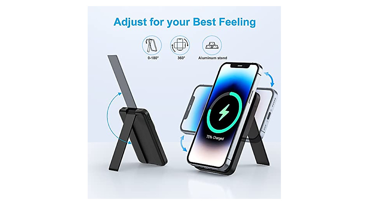 MagSafe Battery Pack for iPhone 12-14 | 5000mAh Foldable Wireless Charger