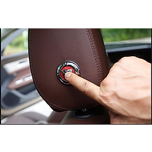 MAXDOOL Car Front Seat Switch-Adjusting Button Cover Decal Trim Decorative Frame Interior Modification for Jaguar FL F-PACE XE XJ (2pcs)(Red)