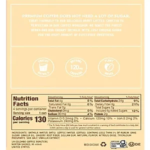La Colombe Vanilla Draft Latte with Oatmilk - 9 Fl. Oz. 4 Pack - 100% Arabica Brazilian Cold Brew Coffee with Nitrous-Infused Oatmilk, Dairy-Free Vegan Latte, 120mg Natural Caffeine