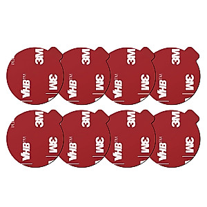 8pcs 3M Sticky Adhesive Replacement Pads for Socket Base Mount,VIIMAKE 1.38 inches Round 3M VHB Double-Sided Adhesive Pads,for Phone Collapsible Grip Stand Back Base Sticker Tapes (Red)
