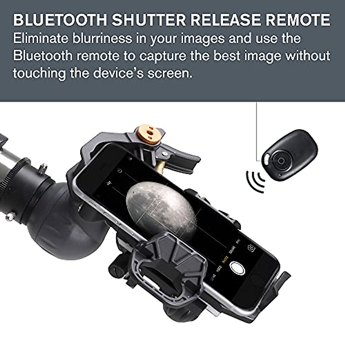 Celestron - NexYZ DX Kit - 3-Axis Universal Smartphone Adapter - Digiscoping Smartphone Adapter - Bluetooth Shutter Release Remote – Capture Images and Video Through Your Telescope or Spotting Scope