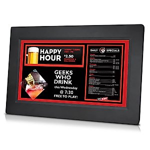 Sungale CPF1068 10" Desktop Commercial Digital Signage, Promote Company, Product, Service, or Organization with Images, Music, and Videos