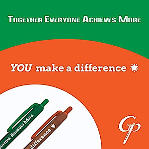 Greeting Pen Employee Appreciation Translucent 12 Pen Set with Team Building Quotes, 6 Designs 46010