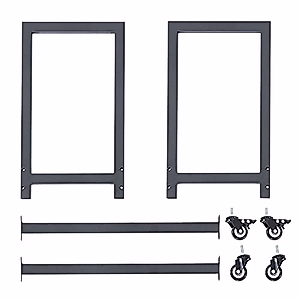 YMLSYEO Firewood rack log holder,with wheels 25 inches can bear 400 pounds,easy to assemble firewood holder firewood frame,firewood cart,used for indoor outdoor fireplace tools