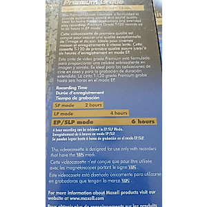 4 PACK MAXELL VHS 6 HOUR PREMIUM GRADE T-120