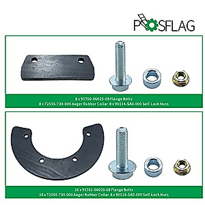 POSFLAG HS35 Snowblower Paddles with Hardware Kit Replaces Honda 72521-730-003, 72552-730-003, 1003375, 1003391 for Honda HS35 A Snow Blowers, Honda HS35 Snowblower Parts, Honda HS35 Paddles