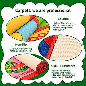 ABCarpet Classroom Rug Classroom Carpet ABC Rug Learning Area Rug or Classroom Mat Yellow Alphabet Carpet