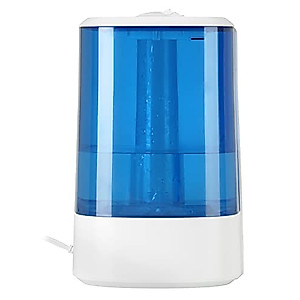 PureGuardian H5225WCA Ultrasonic Warm & Cool Mist Humidifier, 100 Hrs. Run Time, 2 Gal. Tank, 560 Sq. Ft. Coverage, Quiet, Filter Free, Silver Clean Treated Tank, Essential Oil Tray, White/Blue