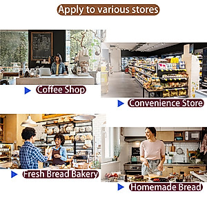 Bread Bags for Homemade Bread, 25 Pack Paper(Kraft) Homemade Bread Storage Bags with Clear Window Includes Label Seal Stickers, Large Bread Storage/Bakery Packaging Bags for Bread Cookies and Treats