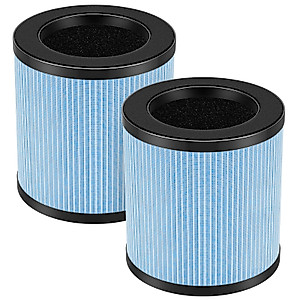 Caehomly Official MJ002H Replacement Filter Compatible with POMORON MJ002H Air Puri-Fier, H13 True Hepa Filter, Activated Carbon, Multi-Layer Filter, Compare Part MJ002H-RF, 2 Pack