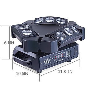Stage Lights Moving Heads Dj Lighting DMX Lights DMX 512 Sound Activated for Party, Disco, Dance Floor, Bar, Wedding, Stage DJ Equipment Light Show shehds Lighting