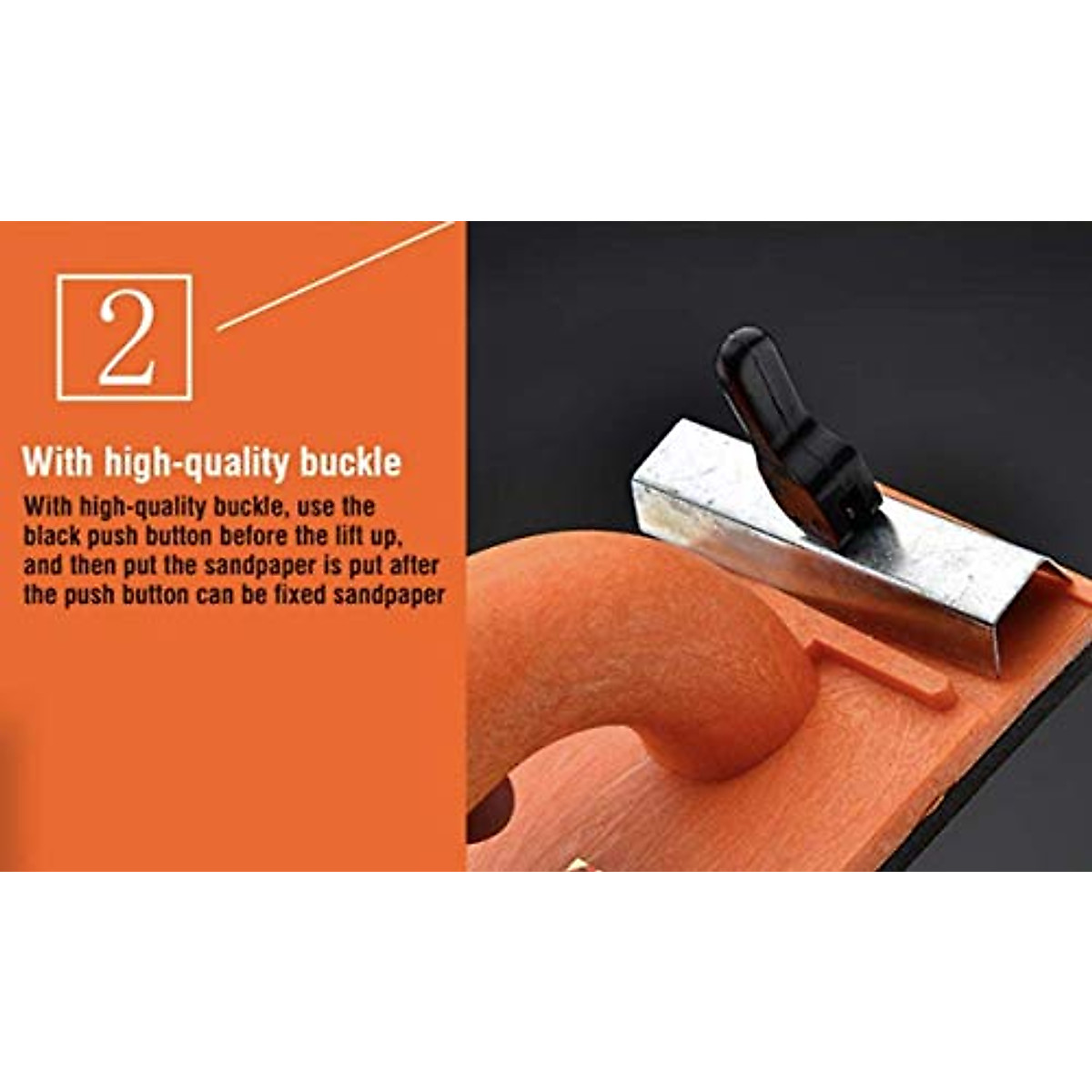 Edward Tools Hand Sander with Sandpaper Clamp - For Drywall, Wood, Floor - 9 1/4” by 3 1/4” - Ergo Contour Handle - For Use with standard 11 1/4” sandpaper