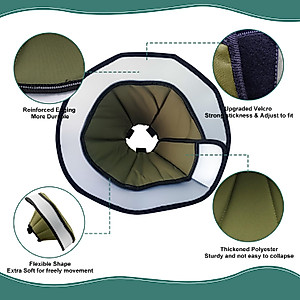 Soft Dog Cone Collar Breathable Elizabethan Soft Collar, Recovery Collar After Surgery for Large Medium Dogs, Prevent Licking and Touching Comfortable Dog Cone Collar-L