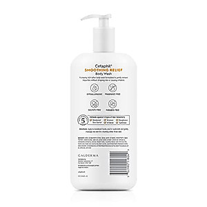 Body Wash by CETAPHIL, NEW Smoothing Relief Exfoliating Body Wash, Mildy Exfoliates to Smooth Rough, Textured Skin, 24 Hour Dryness Relief, For Sensitive Skin, 20 oz