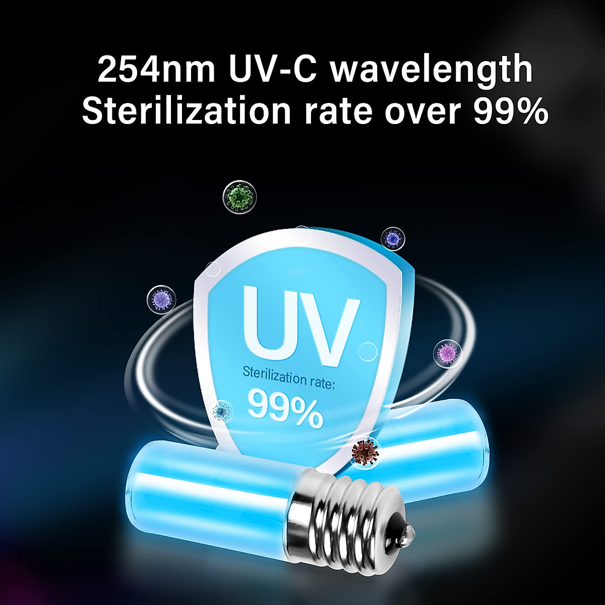XPES U-V-C Replacement Bulb for Germ Guardian 3W 10V U-V-C Light Bult GG1000 GG1100 GG1100W GGH200 (2 Pack)