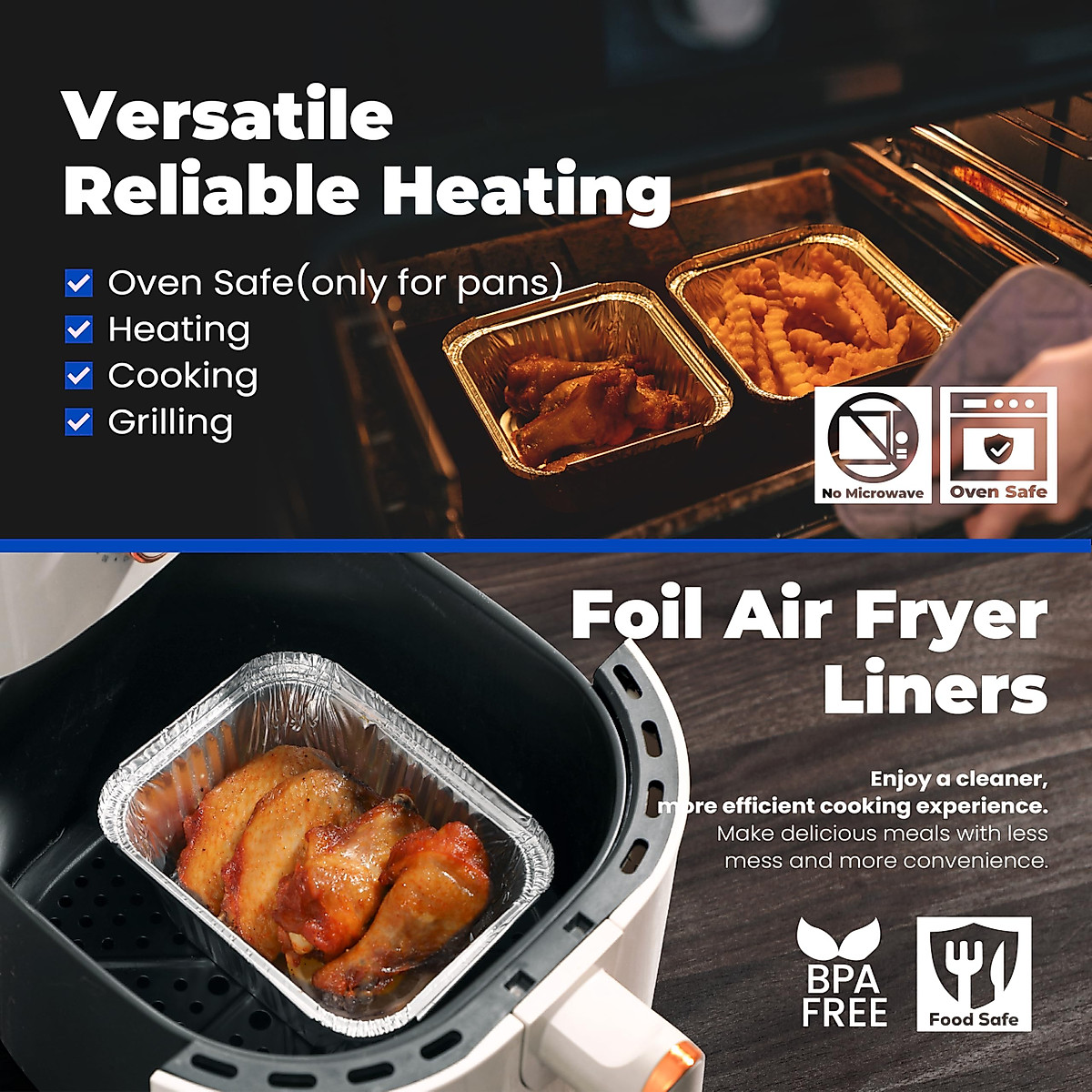 Fit Meal Prep [100 Pack 1 lb Small Aluminum Foil Pans with Lids, Disposable Take Out Food Containers with lids for Freshness and Spill Proof, 5 x 4 Disposable Cookware for Catering, Restaurants