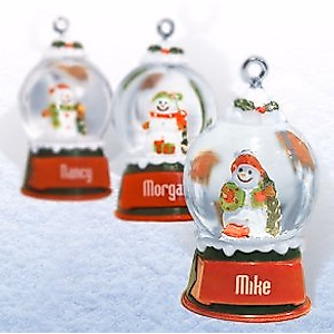 Ganz Snowglobes Denise Glass Personalized Christmas Ornament