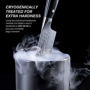 KYOKU 7" Nakiri Knife + 8'' Serrated Bread Knife - Shogun Series - Japanese VG10 Steel Core Forged Damascus Blade